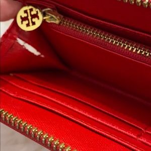 Tory Burch | Bags | Authentic Tory Burch Red Wallet | Poshmark